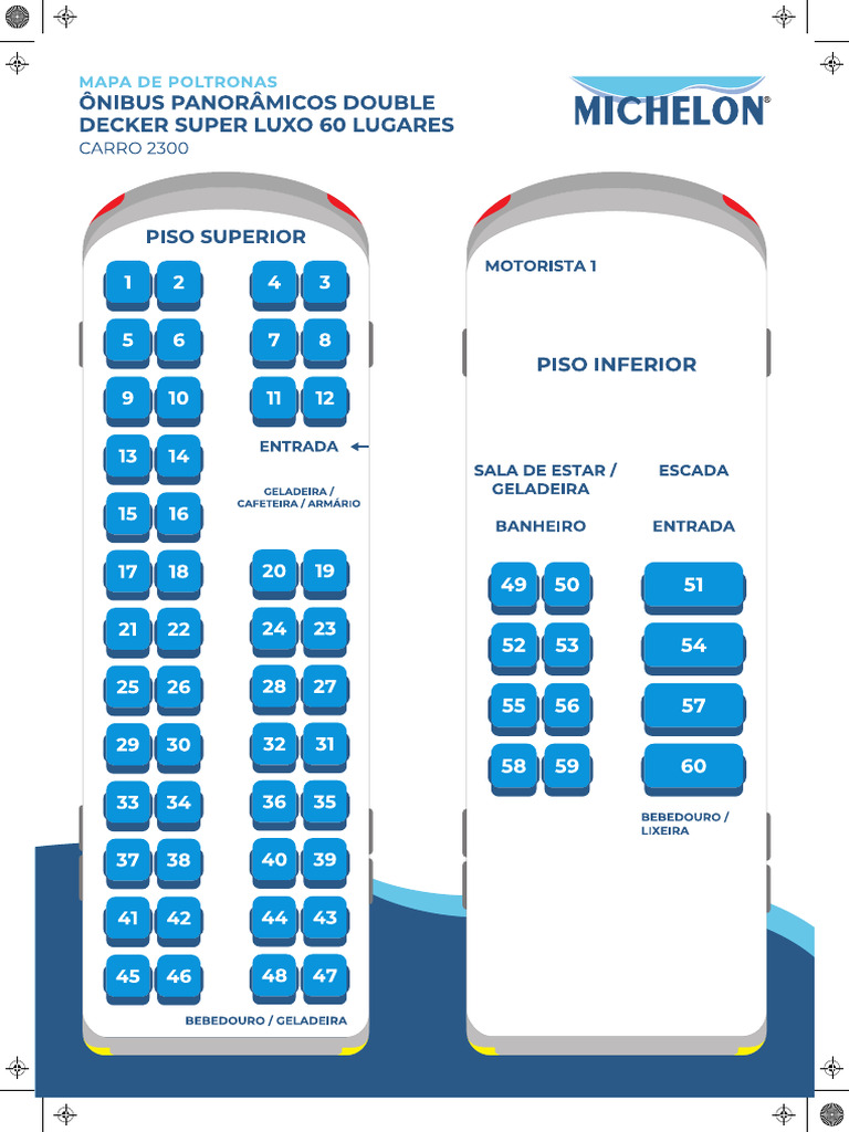 Mapa de Onibus Michelon 60 Lugares | PDF