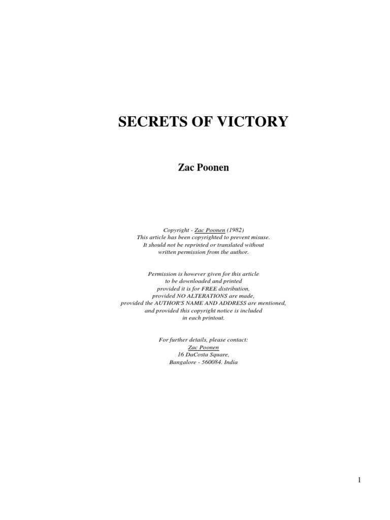 Secrets of Victory | PDF