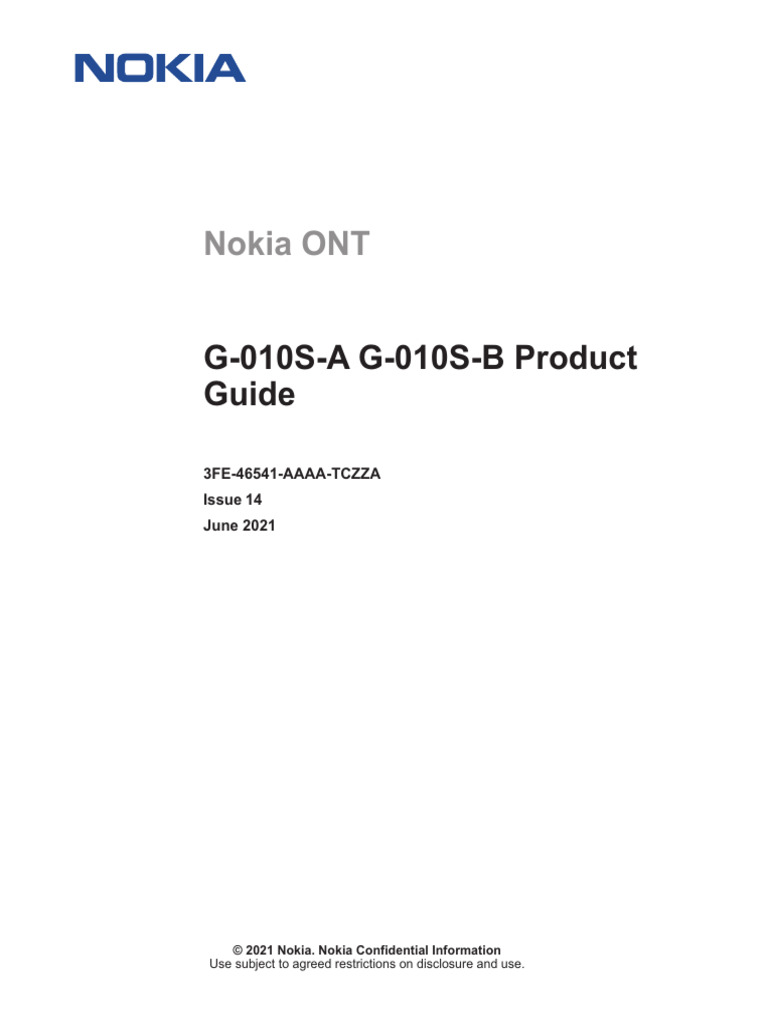 3FE-46541-AAAA-TCZZA-14-Nokia ONT G-010S-A G-010S-B Product Guide | PDF ...