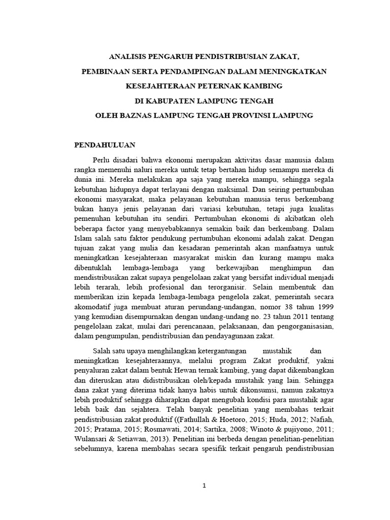 Yulia Analisis Zakat Produkti | PDF | Ilmu Sosial