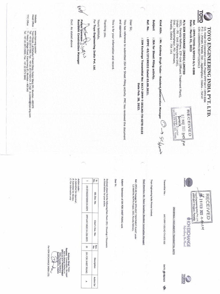 Sheet Piling JSA | PDF