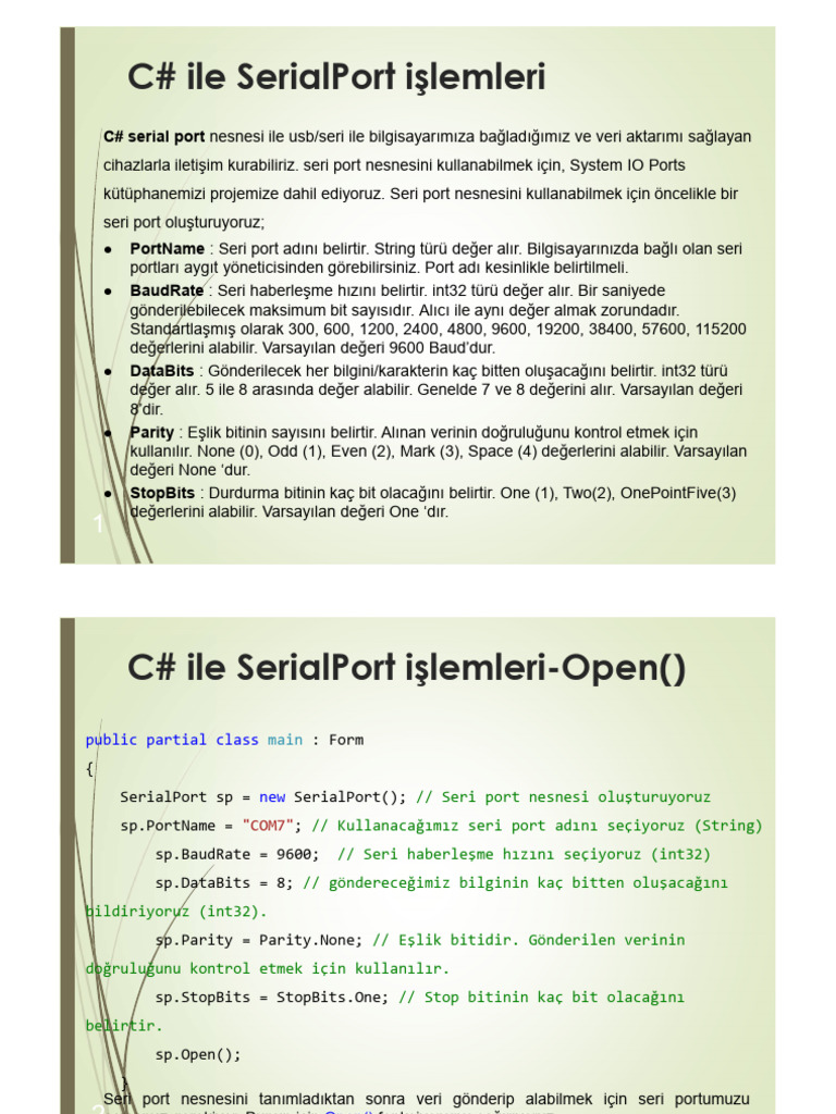 20 SerialPort ReadWrite | PDF