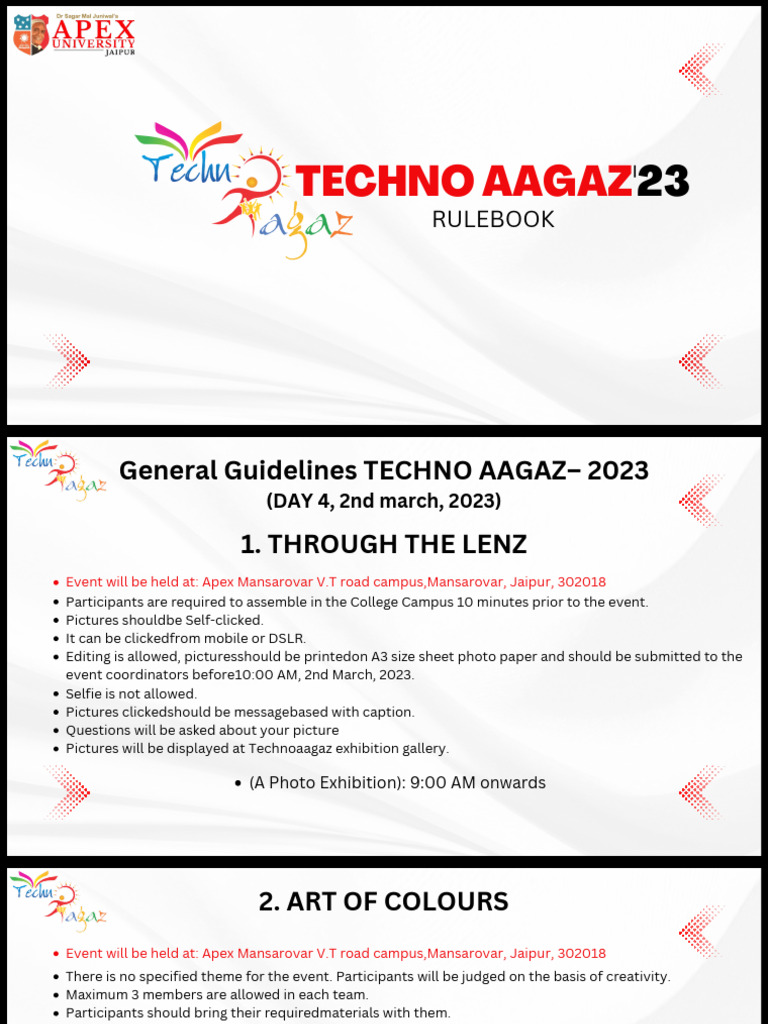 Techno Aagaz 2023 Event Guidelines | PDF | Auction