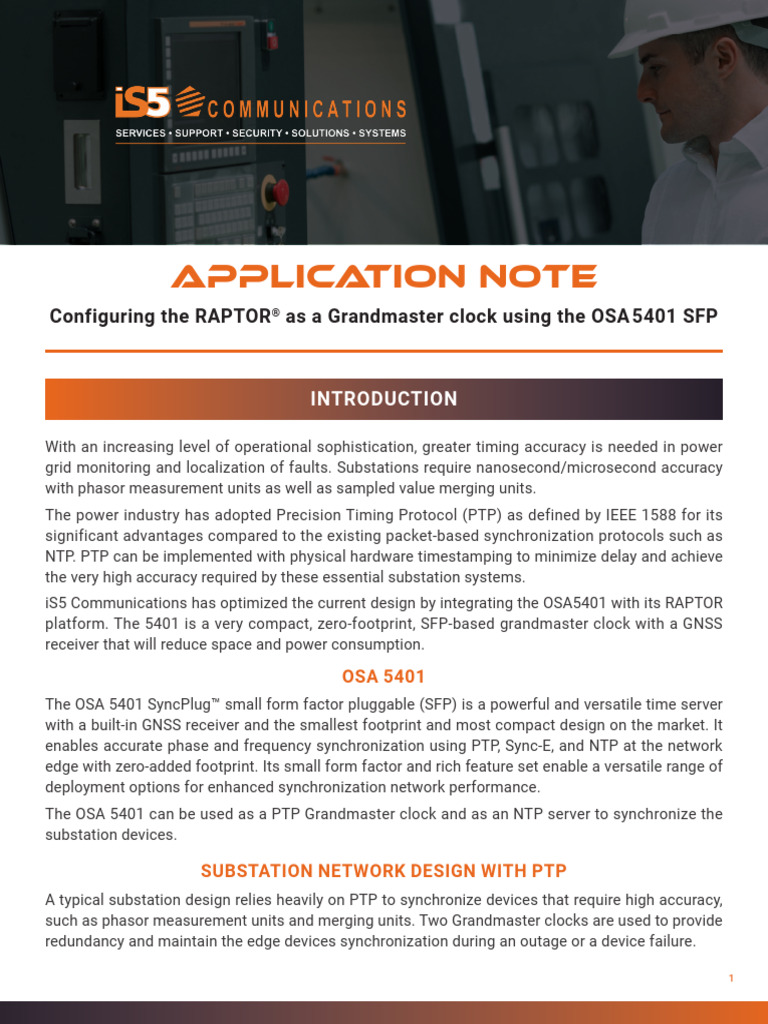 Application Note - OSA 5401 | PDF | Computer Networking | Information And Communications Technology