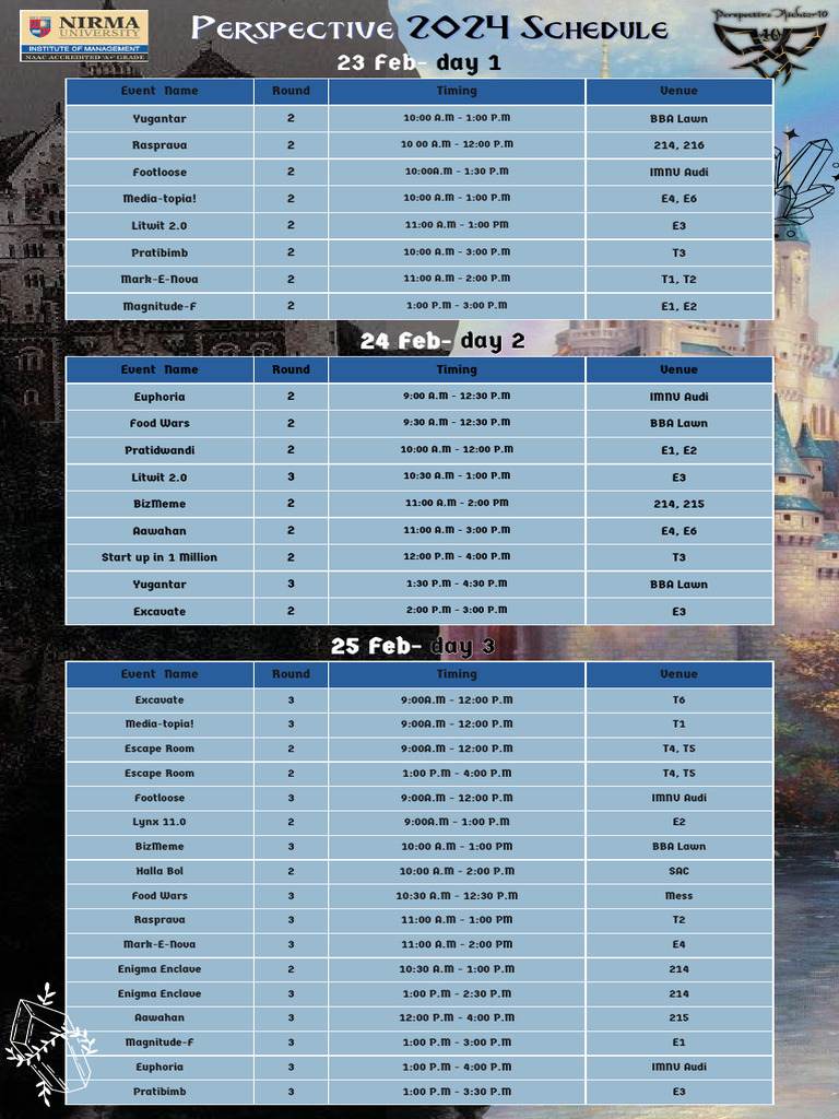 Perspective 2024 Schedule | PDF