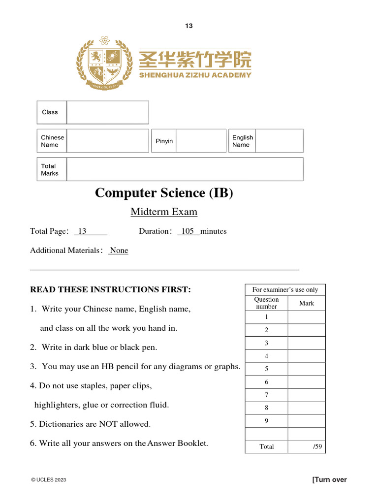 Midterm | PDF | Algorithms | Theoretical Computer Science Midterm | PDF | Algorithms | Theoretical Computer Science