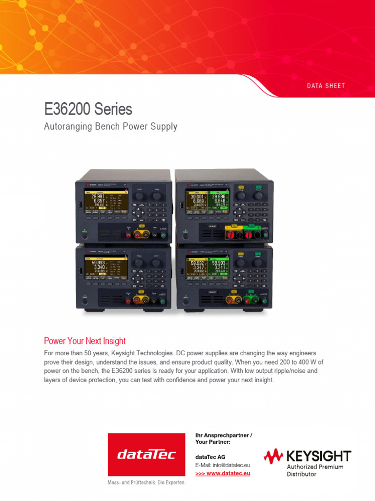 Keysight E36200 Series | PDF | Power Supply | Usb