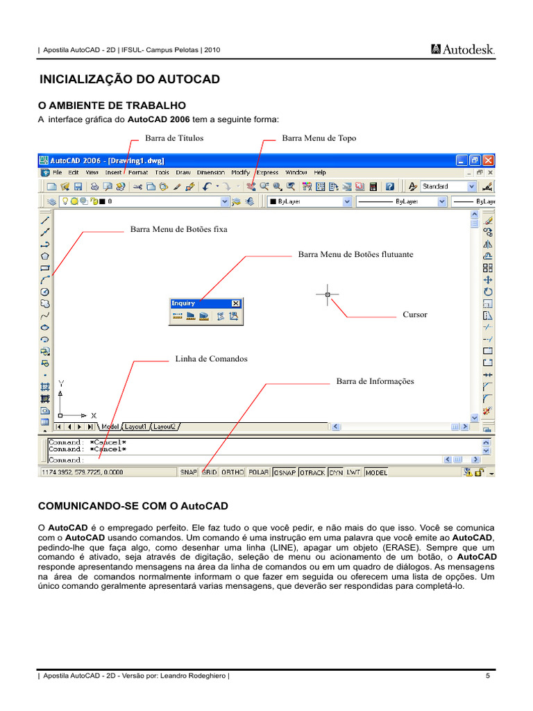 Apostila AutoCAD 2006 - Básico 2D | PDF | Círculo | Auto Cad