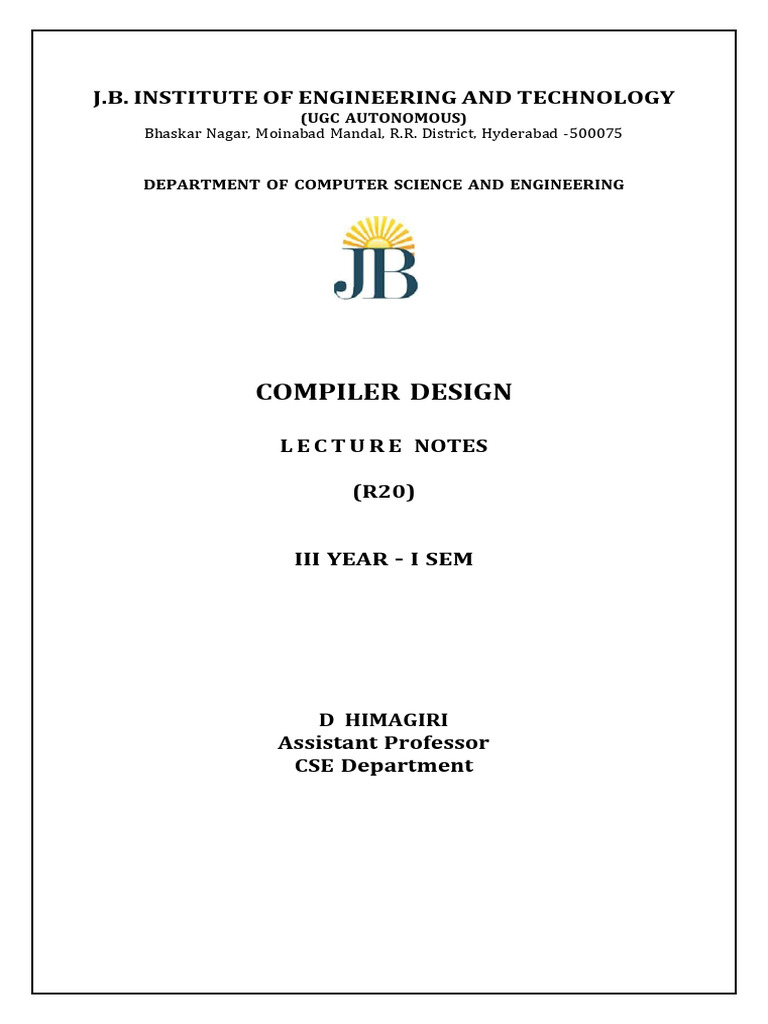 CD Iii I | PDF | Parsing | Compiler