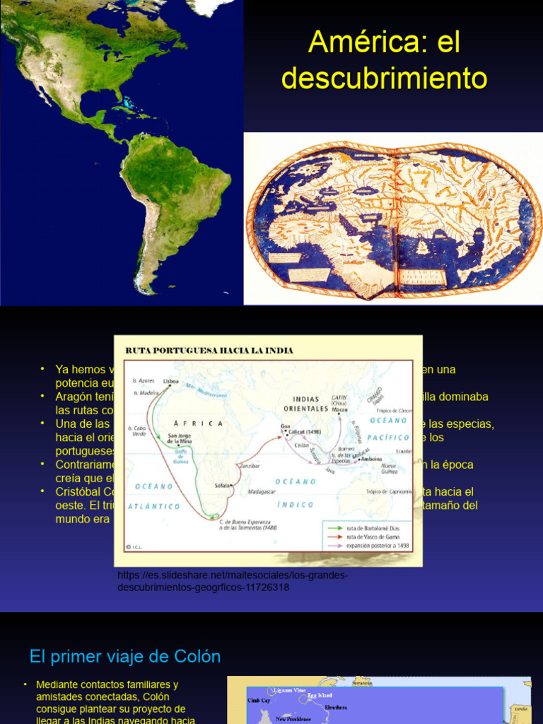 Rutas y viajes de Colón a América | PDF | Cristobal colon | Edad del ...