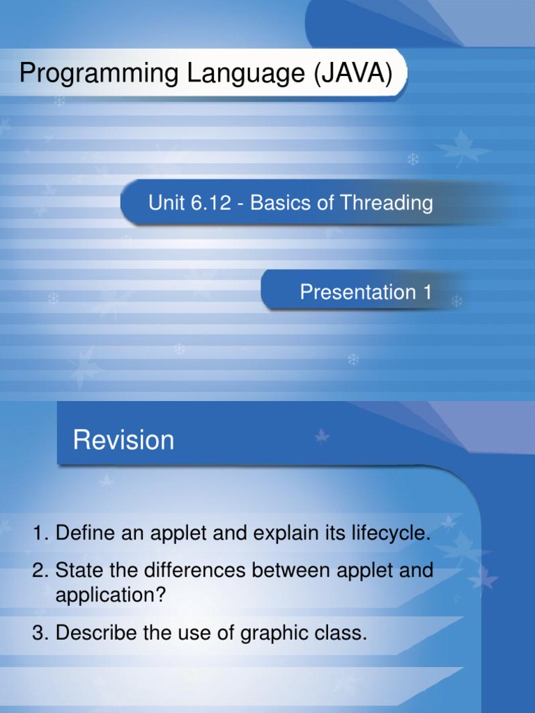 Interactive Java Note - M06 - UN012 - P01 | PDF | Thread (Computing ...