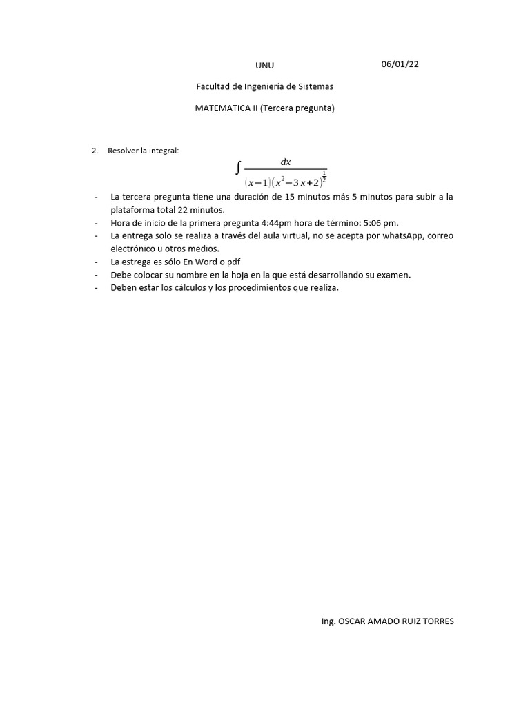 Tercera Pregunta 2021 | PDF