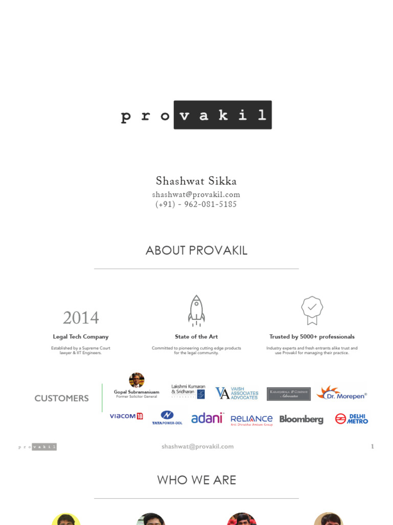 Provakil: Legal Tech Solutions Overview | PDF | Microsoft Outlook ...