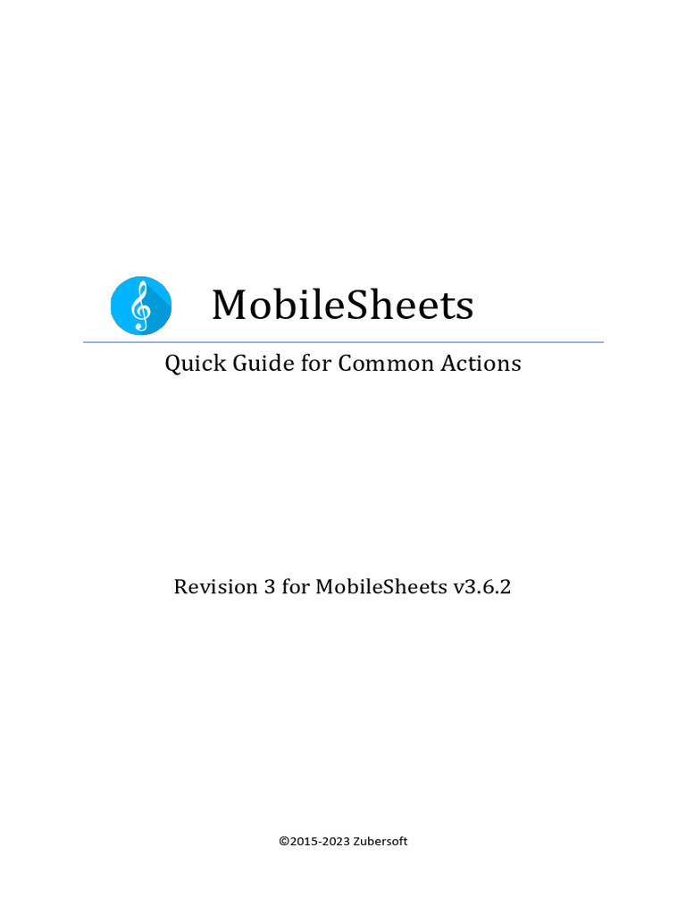MobileSheets Quick Guide: Common Actions | PDF | Computer Keyboard ...