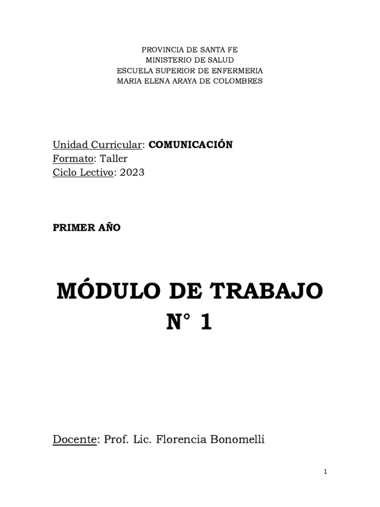 Comunicaci N Modulo Te Rico | PDF | Comunicación | Información