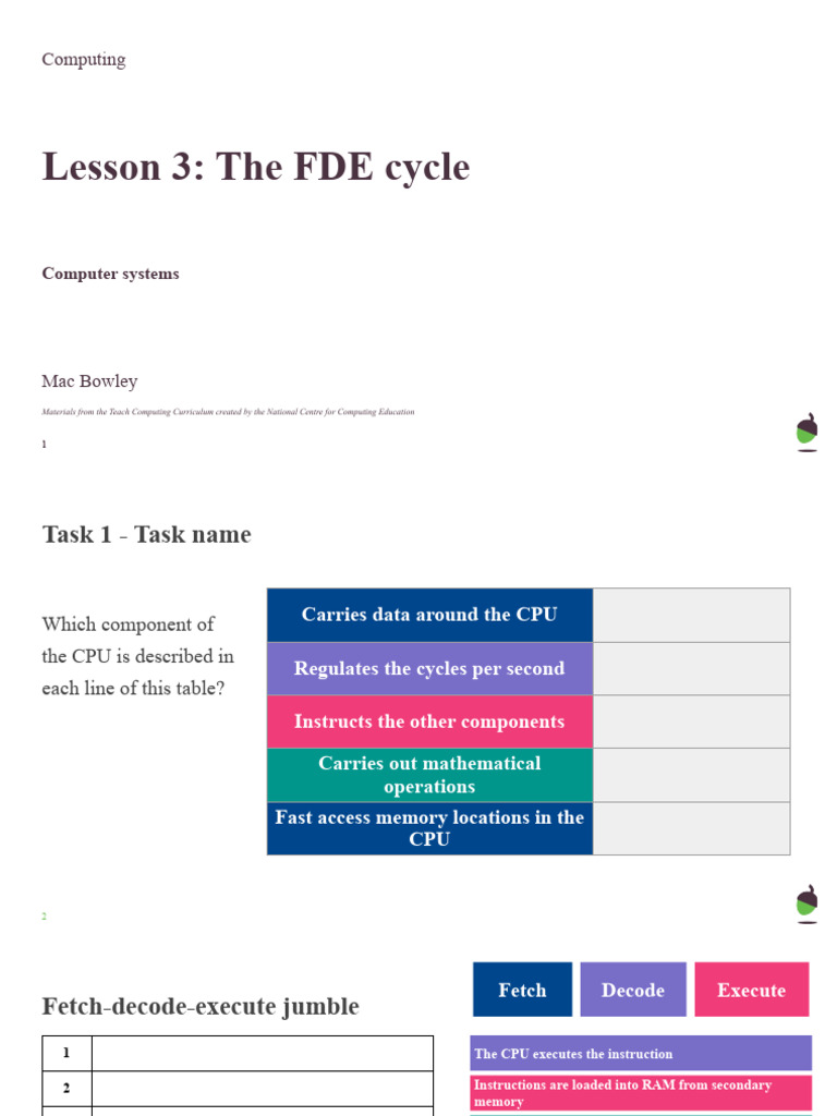 The Fde Cycle 68w3ct Worksheet | PDF | Central Processing Unit | Random ...