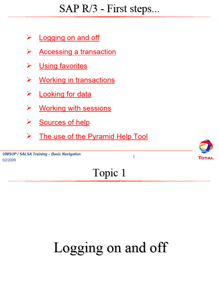 Navigation SAP EN | PDF | Login | Icon (Computing)
