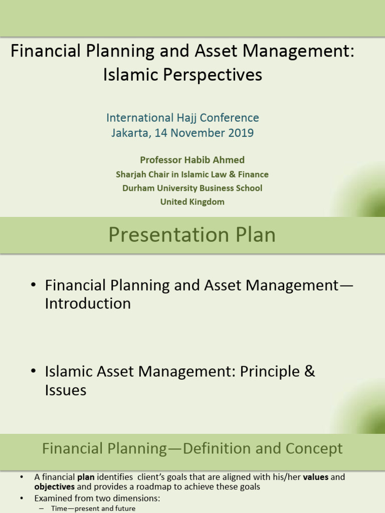 05 ISEF Hajj Financial Planning and Asset Management Islamic ...
