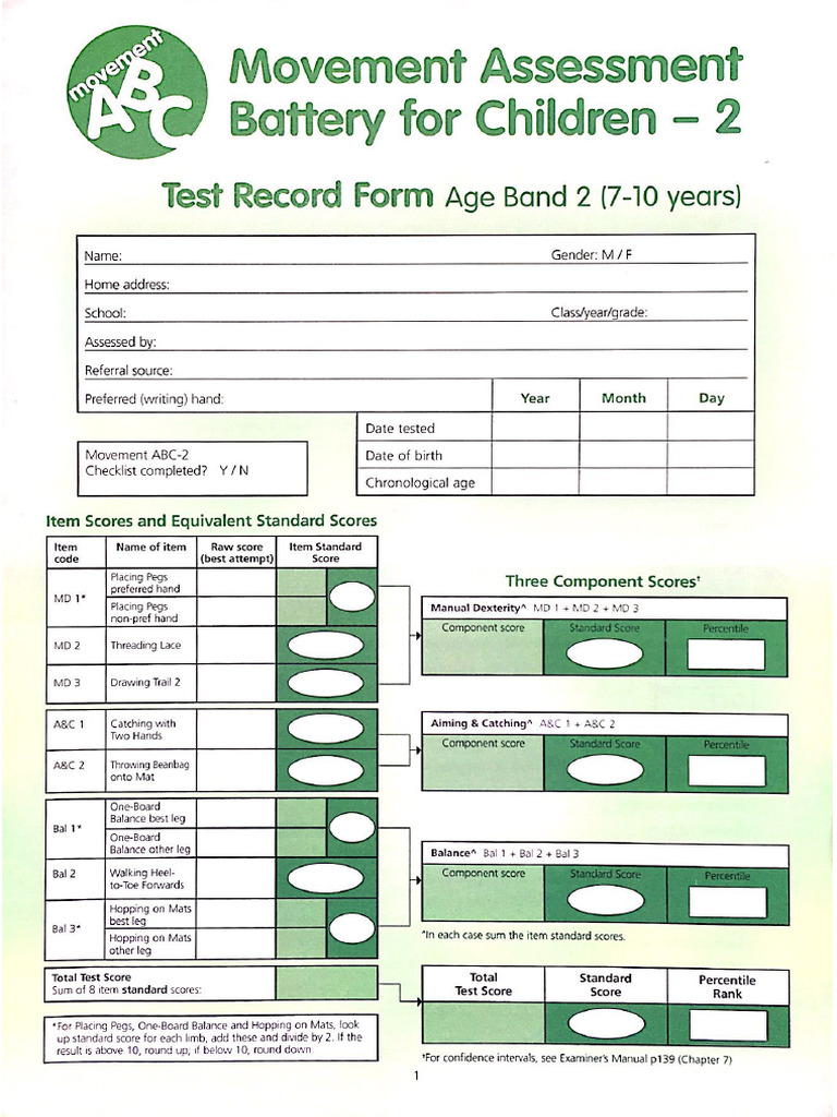 'Movement ABC-2 AB2' 7 A 10 Años | PDF