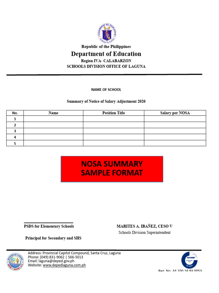 Blank Nosa 2020 | PDF | Government
