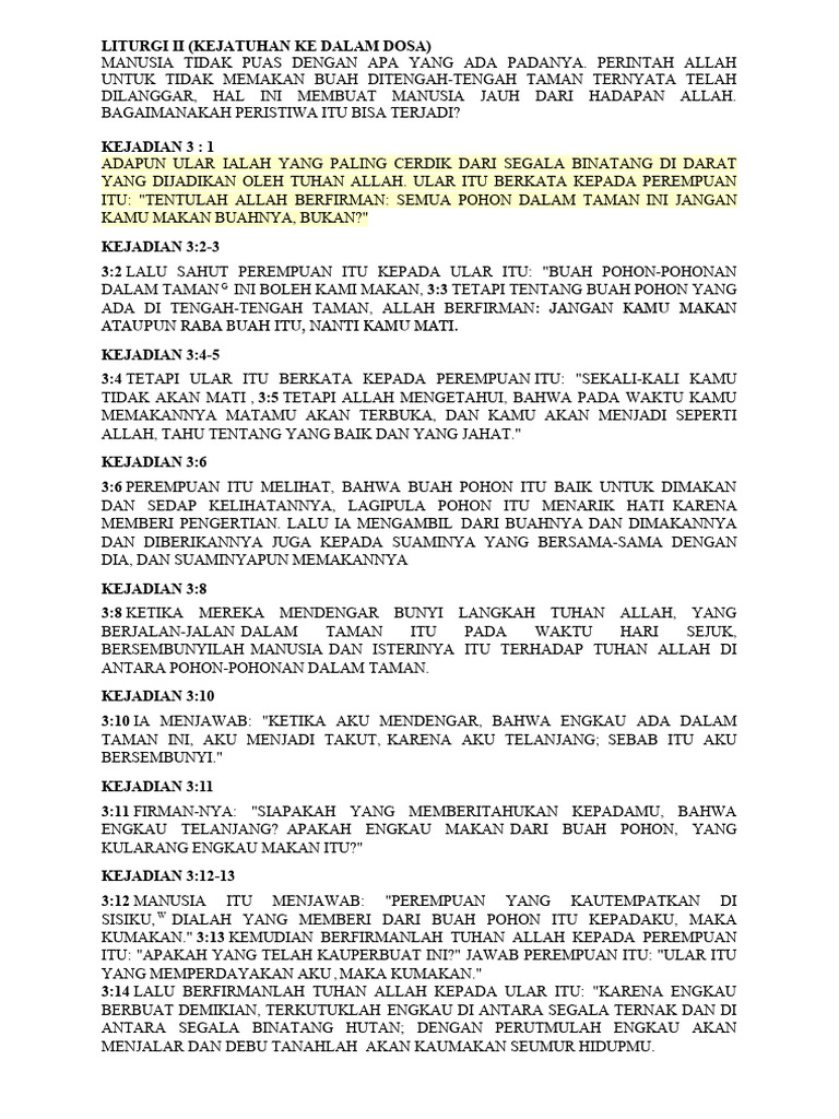 Liturgi Ii Dan Iii | PDF