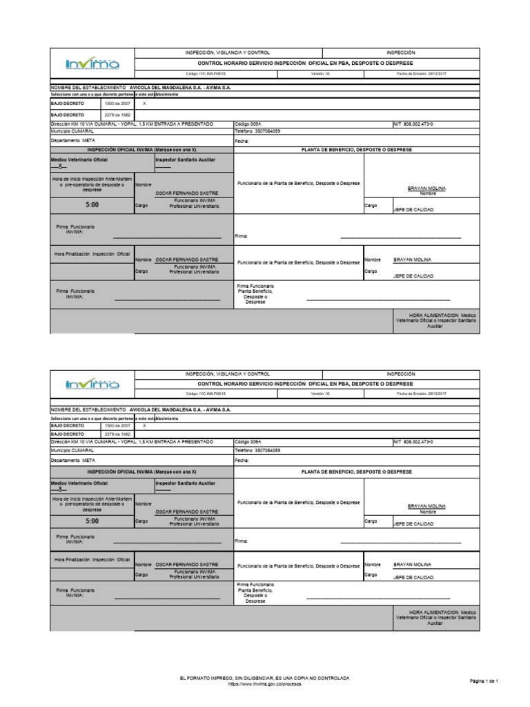 Ivc Ins Fm015 Avima | PDF