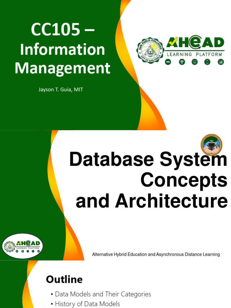 Ch 2 Database System Concepts And Architecture Pdf Databases Relational Database 