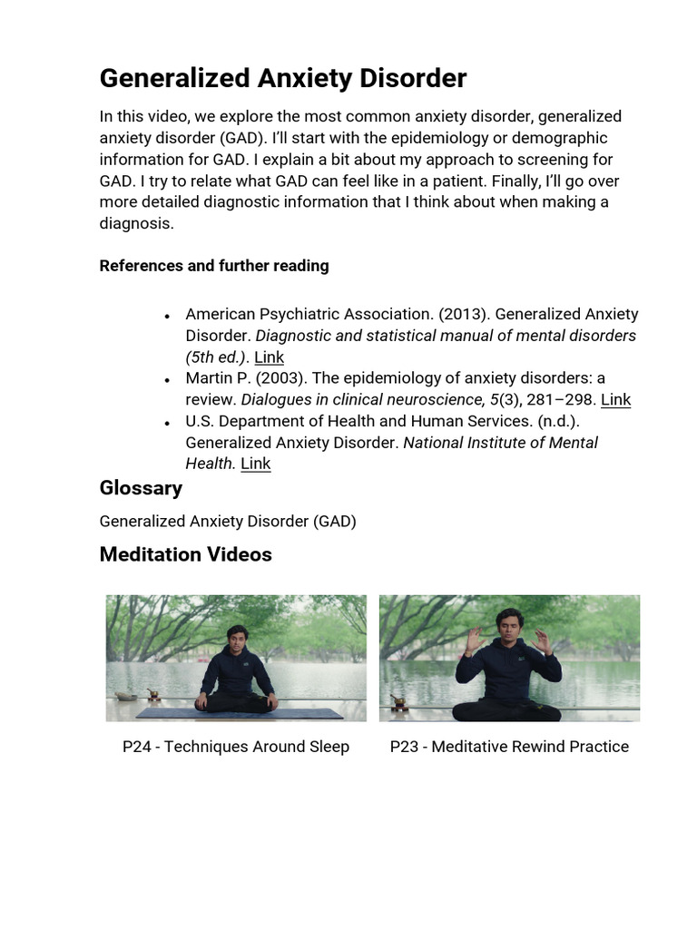 A03_Generalized Anxiety Disorder - Description | PDF A03_Generalized Anxiety Disorder - Description | PDF