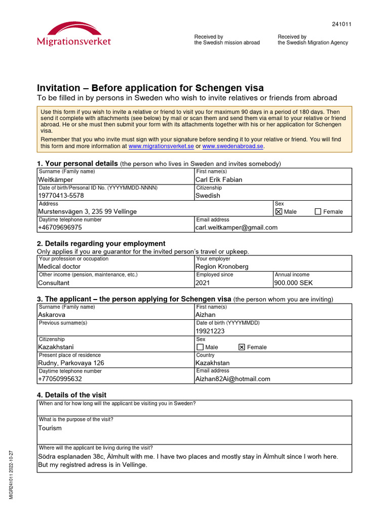 Visa Application | PDF | Travel Visa | Identity Document