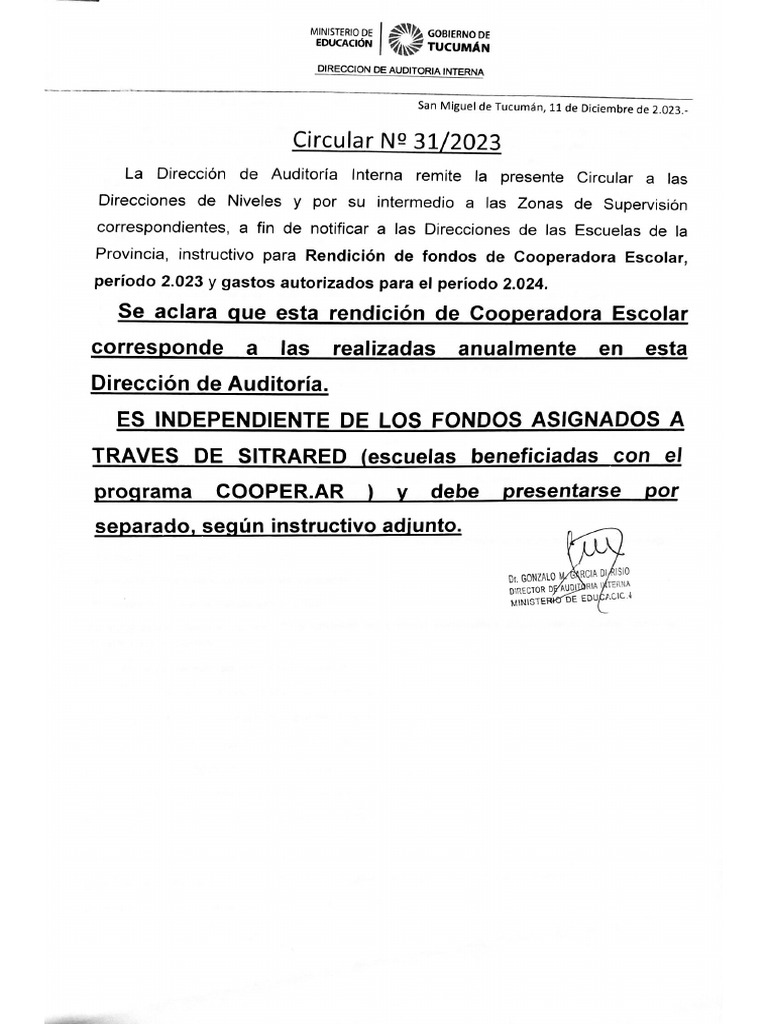 Circular 31 Auditoria Interna - 240425 - 123158 | PDF