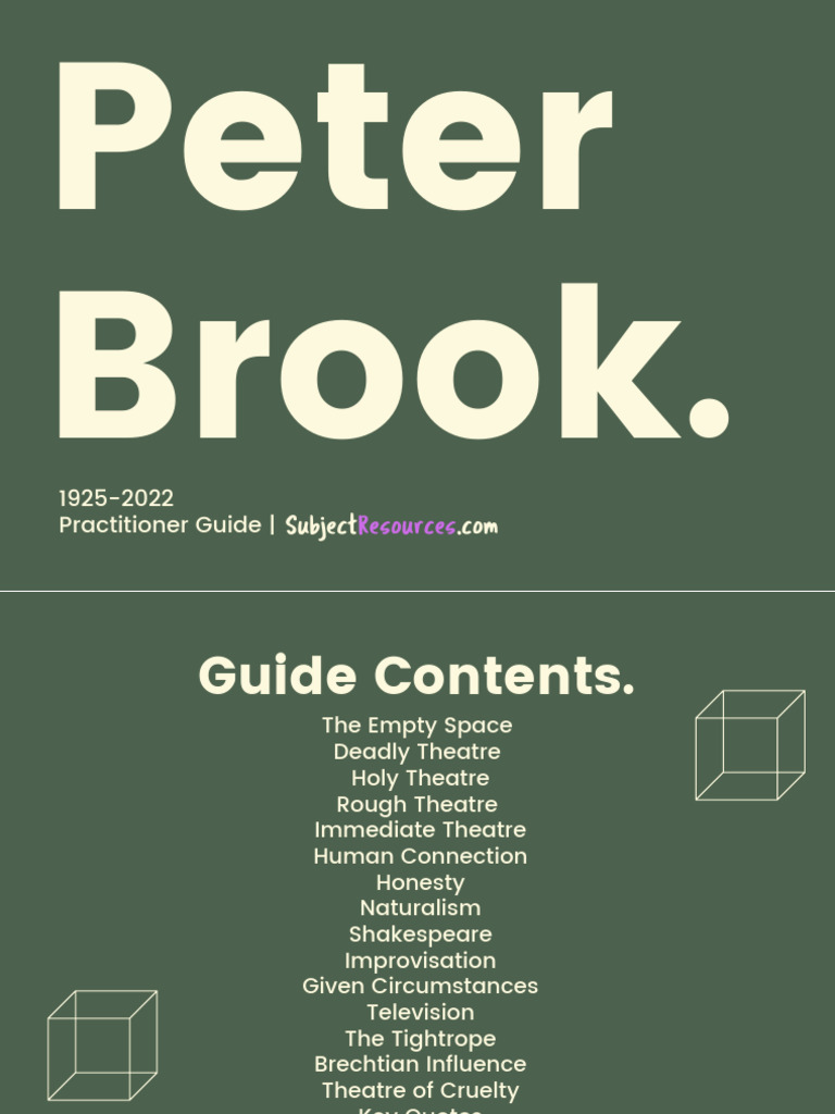 Peter Brook Practitioner Pack | PDF | Theatre | Performing Arts