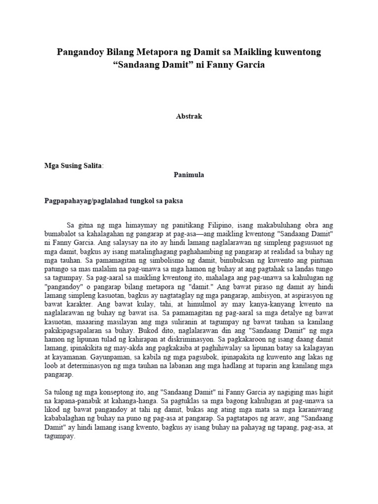 Panimula Layunin | PDF