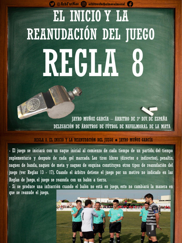 regla-8-el-inicio-y-la-reanudacion-del-juego | PDF | Deportes atléticos ...