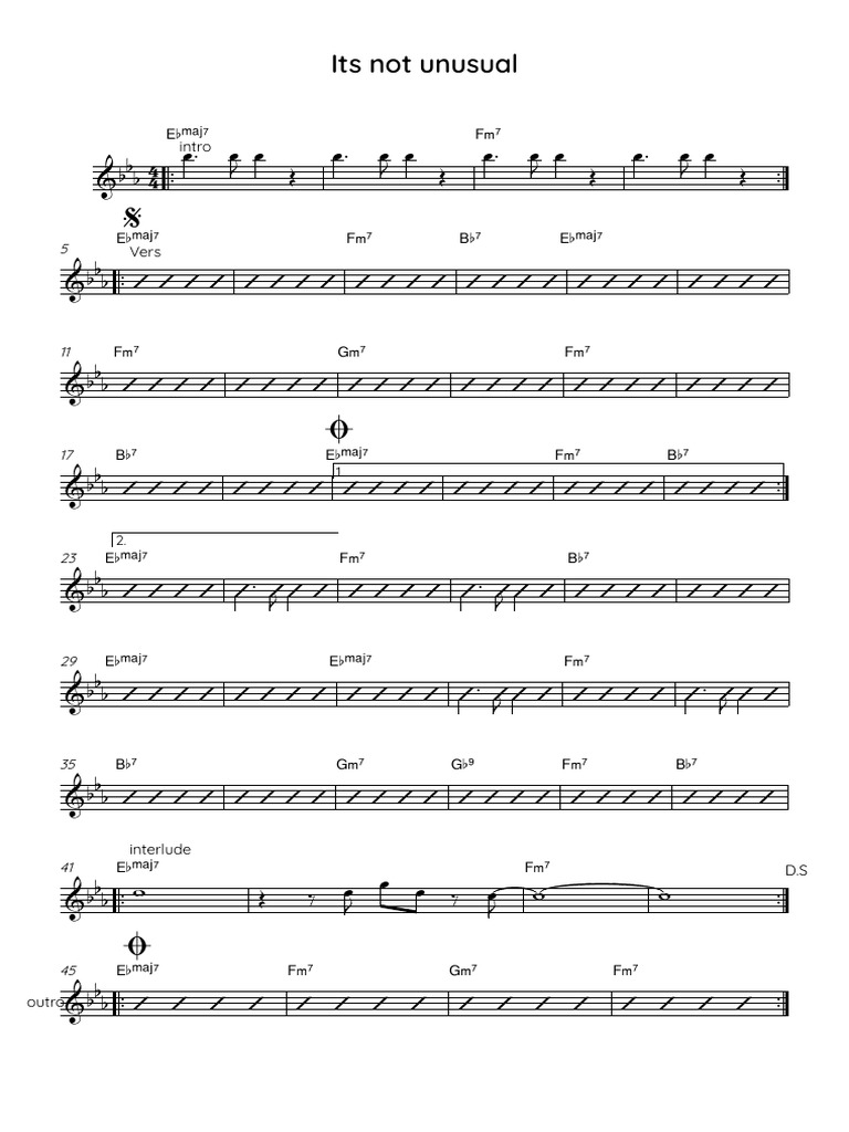 Its Not Unusual - Full Score | PDF