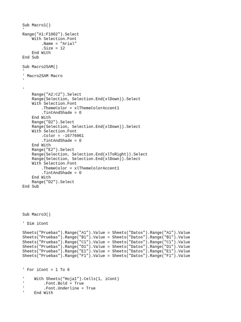 Las Macros Porsia | PDF