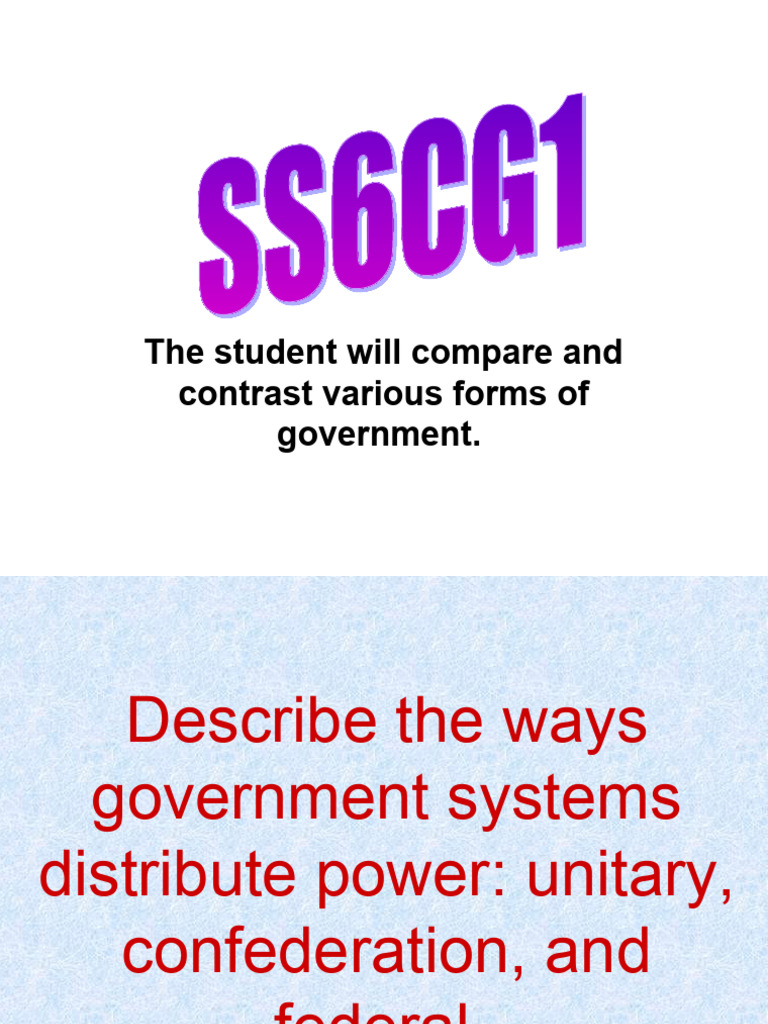 SS6CG1 Forms of Government | PDF | Political Ideologies | Democracy
