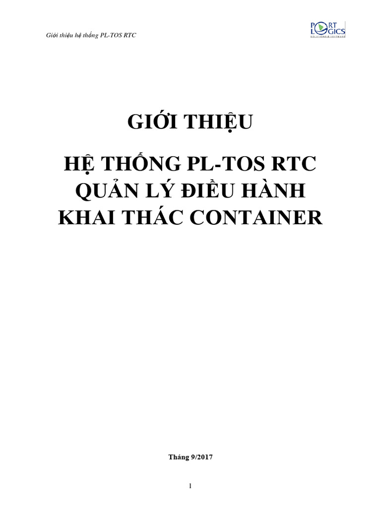 Gioi Thieu He Thong PL TOS RTC v1.1 | PDF