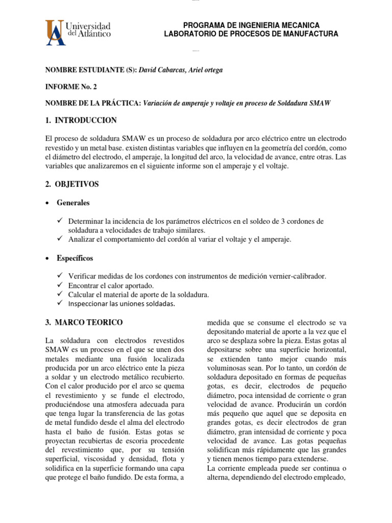 Informe 2 | PDF | Soldadura | Construcción