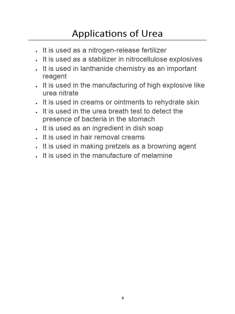 Applications of Urea | PDF