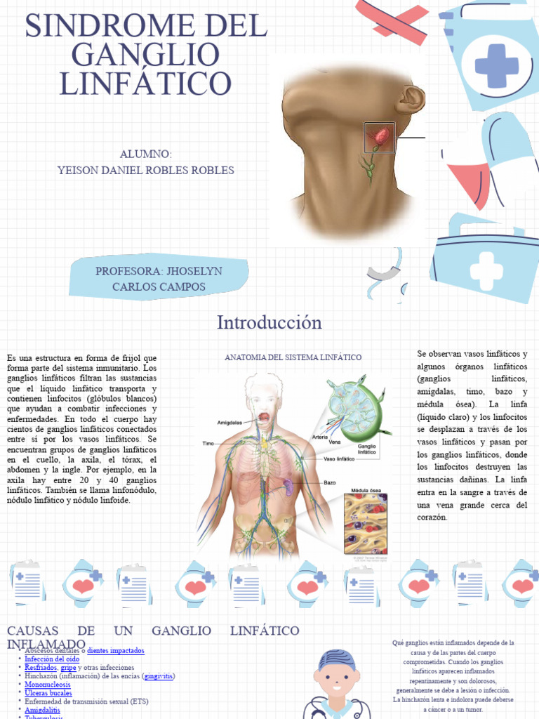 Guía sobre Ganglios Linfáticos | PDF | Sistema linfático | Ganglio ...