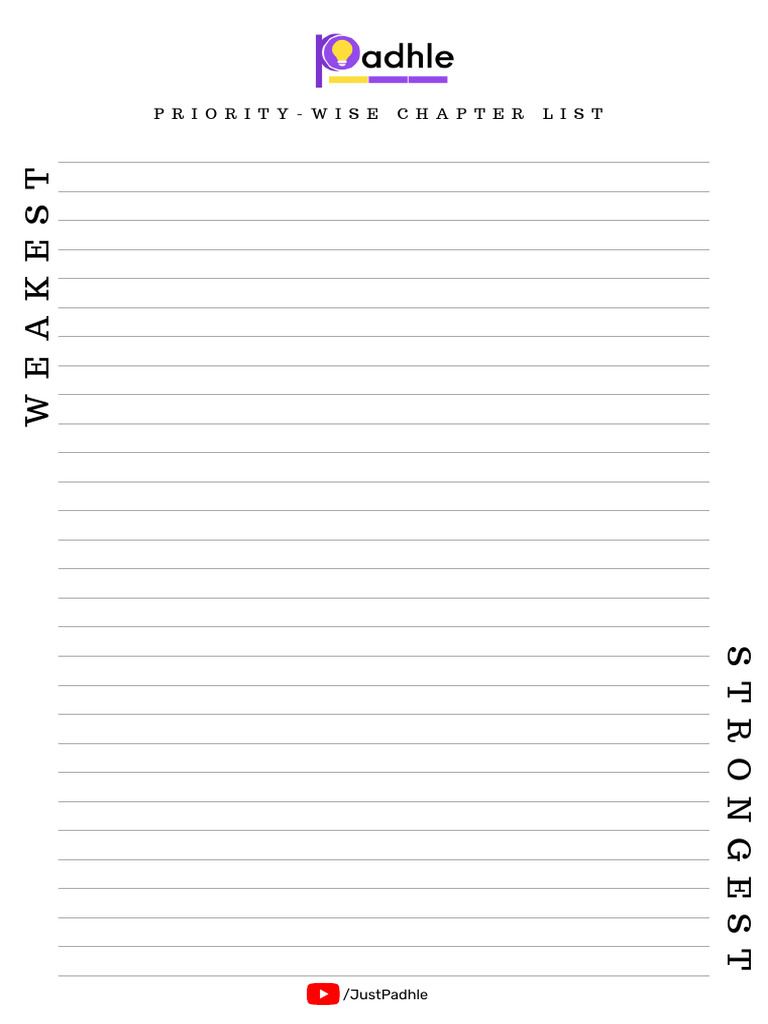 Padhle - Priority Checklist | PDF