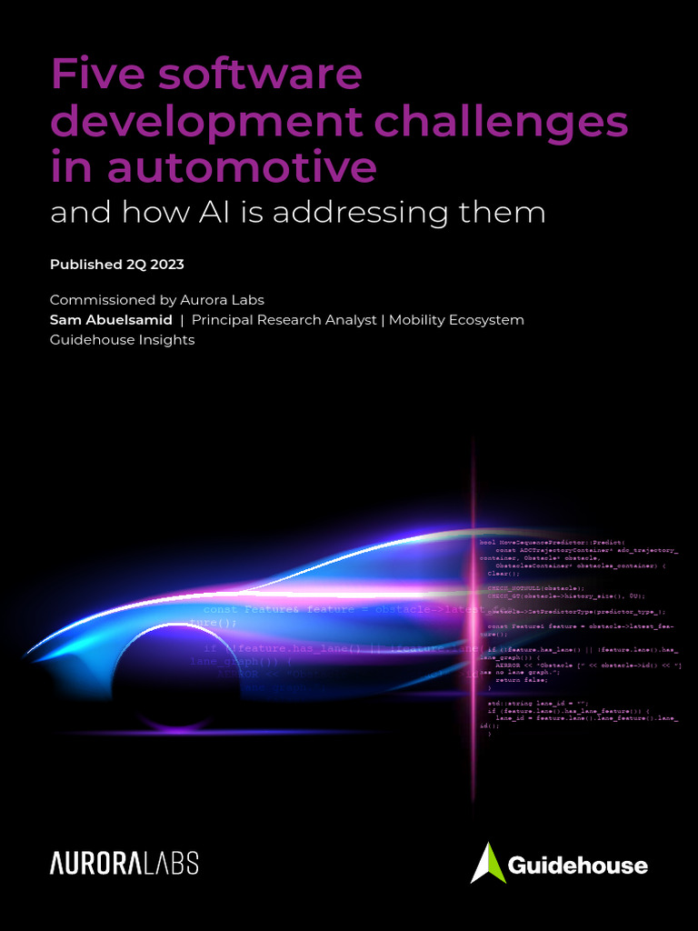 AuroraLabs Guidehouse AI For Automotive Software Development WP | PDF | Software | Artificial ...