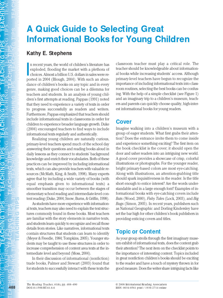A Quick Guide To Selecting Great Informa | PDF A Quick Guide To Selecting Great Informa | PDF