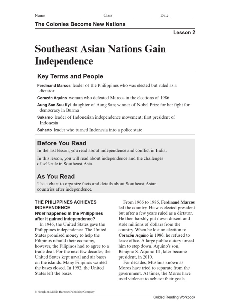 CHRISTIAN REED - The Colonies Become New Nations, Lesson 2 Guided ...