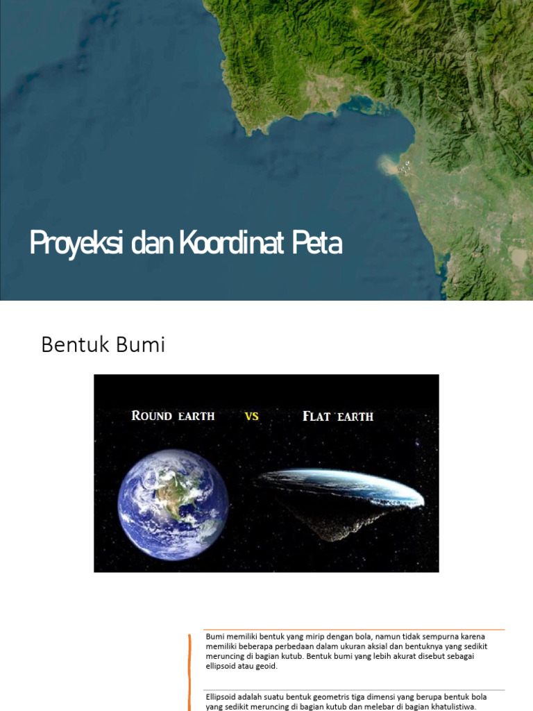 Proyeksi Peta dan Bentuk Bumi Ellipsoid | PDF | Ilmu Sosial | Sains ...