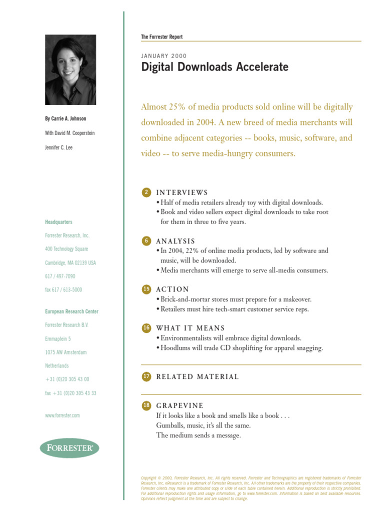 Digital Downloads Accelerate | PDF | Digital Distribution | Retail