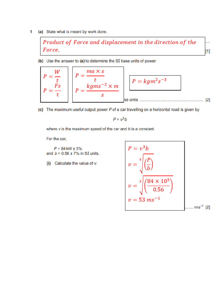 Physics Calculations Explained | PDF