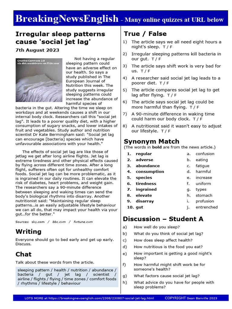 Social Jet Lag M | Download Free PDF | Sleep | Shift Work