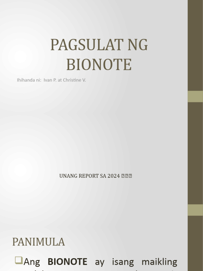 Pagsulat NG Bionote | PDF