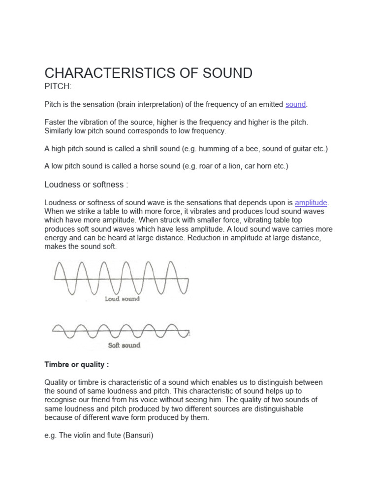 Characteristics of Sound Explained | PDF | Sound | Noise